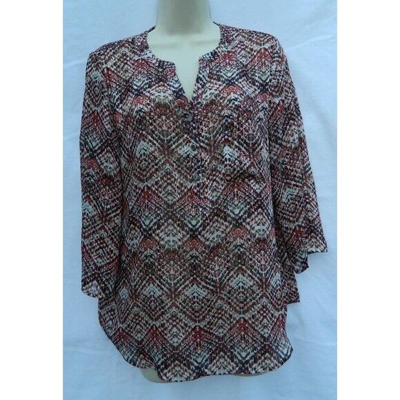 Sara Michelle | Tops | Sara Michelle Tunic Top Womens Pl 34 Roll Up ...